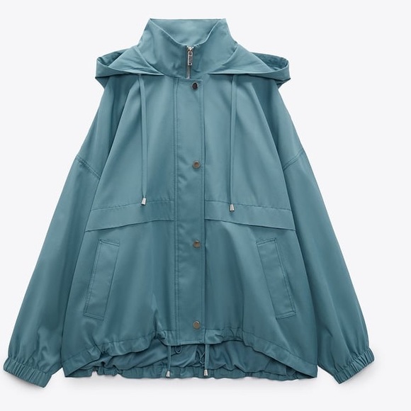 Zara | Jackets & Coats | Zara Technical Jacket With Hood | Poshmark